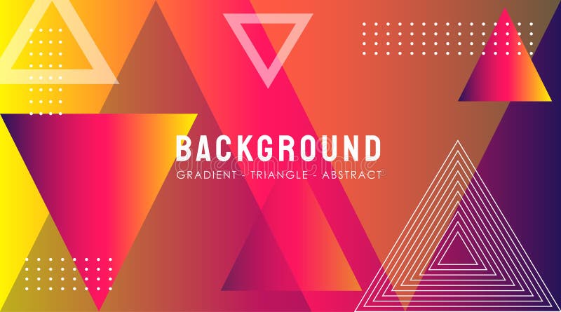 Vector Triangle Gradient Abstract Background Yellow Purple Theme Stock ...