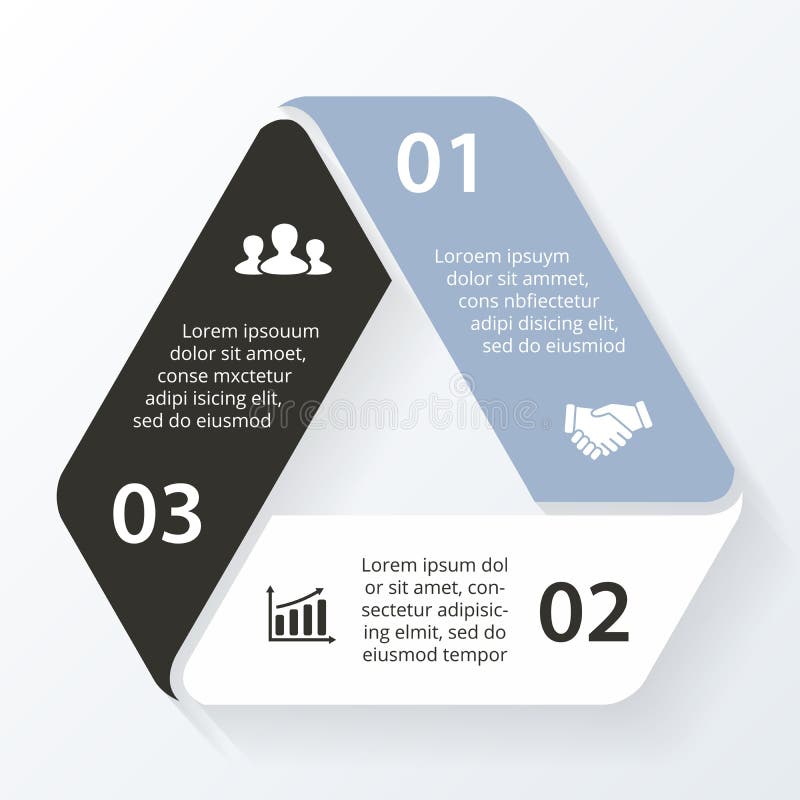 Vector Triangle Infographic. Template for Cycle Stock Vector ...