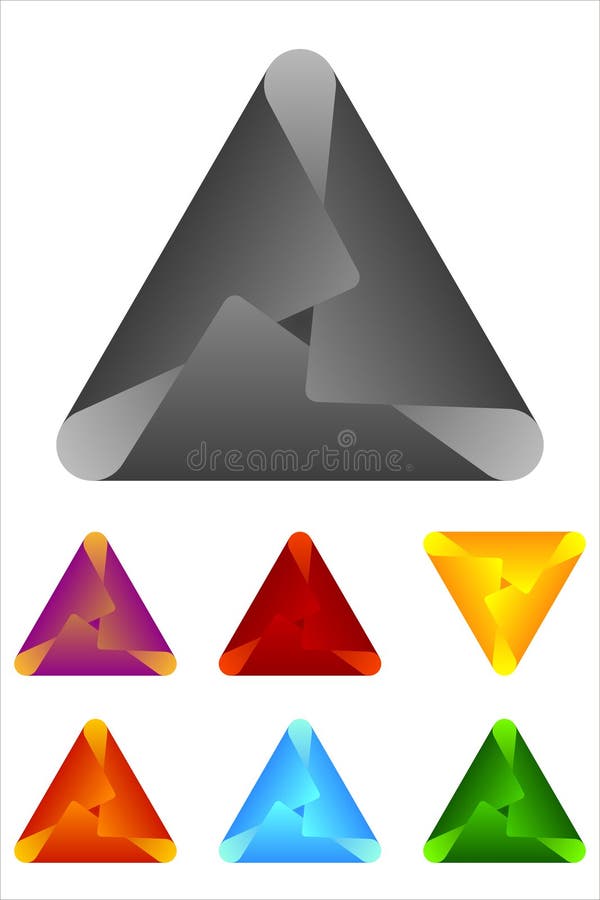 Design Triangle and Round Logo Element Stock Vector - Illustration of ...