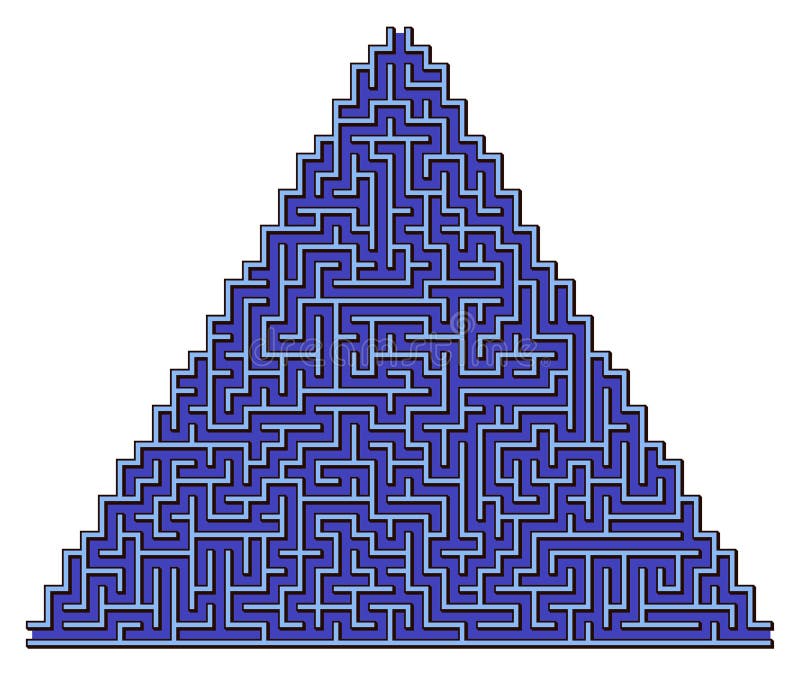 Vector Triangle Maze stock vector. Illustration of knotty - 278453597