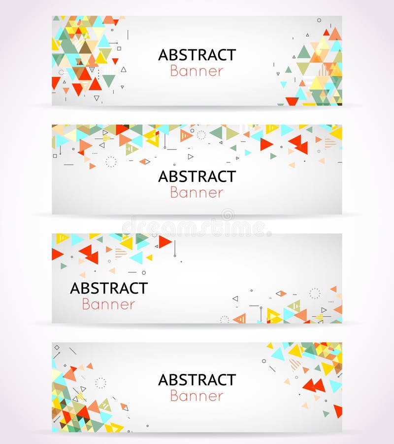 Vector Triangle Polygonal Banners or Abstract Headers Stock Vector ...