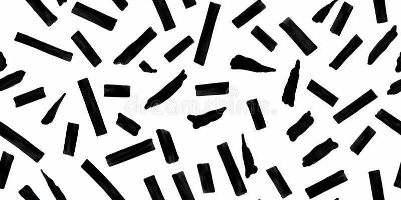 Vector Triangle Seamless Pattern. Hand Drawn Geometric Brush Strokes ...