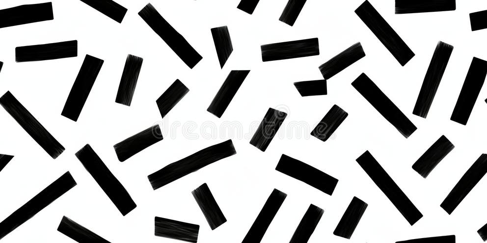 Vector Triangle Seamless Pattern. Hand Drawn Geometric Brush Strokes ...