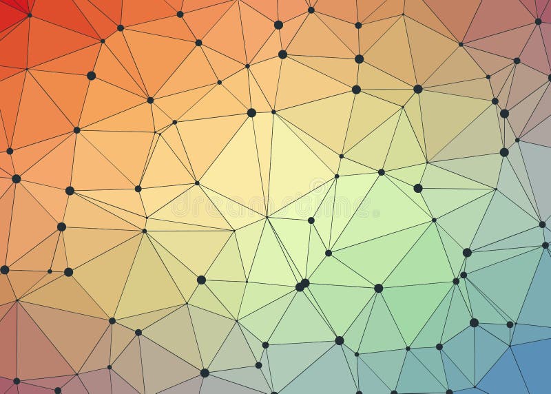 Abstract Low Polygon Gradient Generative Art Background Illustration ...