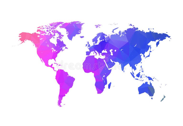 Vector Triangle World Map. Globe Triangle Concept Stock Vector ...