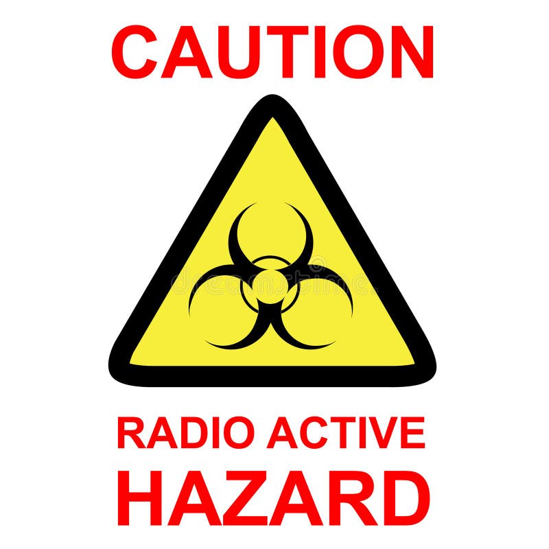 Radio Active Hazard Symbol Sign, at Transparent Effect Background Stock ...