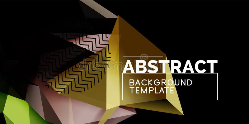Vector Triangular 3d Geometric Shapes Background Modern Poster Design