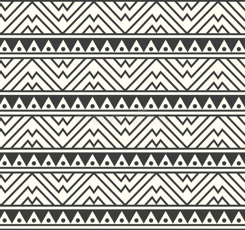 Vector African Ethnic Pattern Black Ans White Background Illustration ...