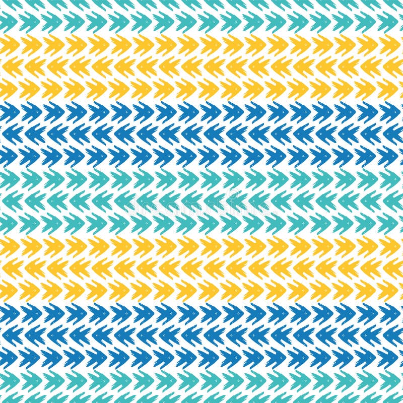 Vector Tribal Arrow Style Grunge Brush Seamless Pattern Background ...