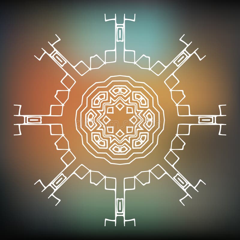 Aztec sun circle ornament stock vector. Illustration of indigenous ...