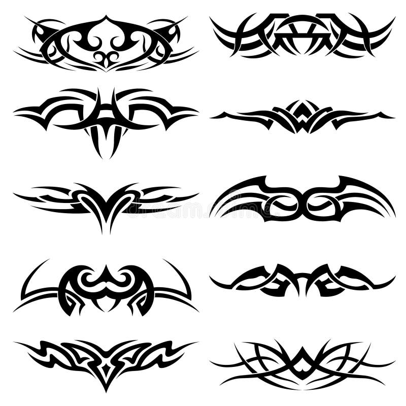 Pack Vectorial De Tatuajes Tribales Ilustración del Vector ...