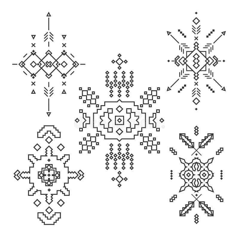 Vector Tribal Elements, Ethnic Collection Stock Vector - Illustration ...