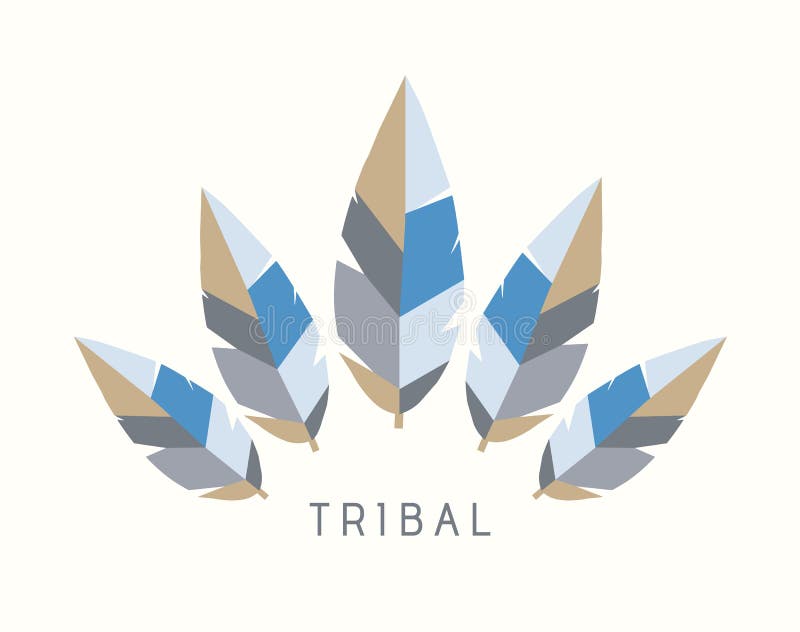 Tribal Feathers Vector Seamless Pattern Stock Vector - Illustration of ...