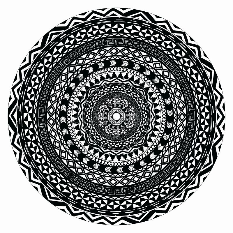 Aztec Tribal Seamless Pattern Stock Illustration - Illustration of ...