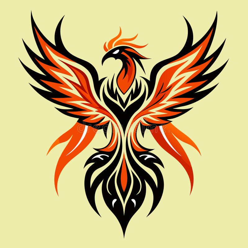 Vector of Tribal Phoenix Tattoo on White Background Stock Vector ...