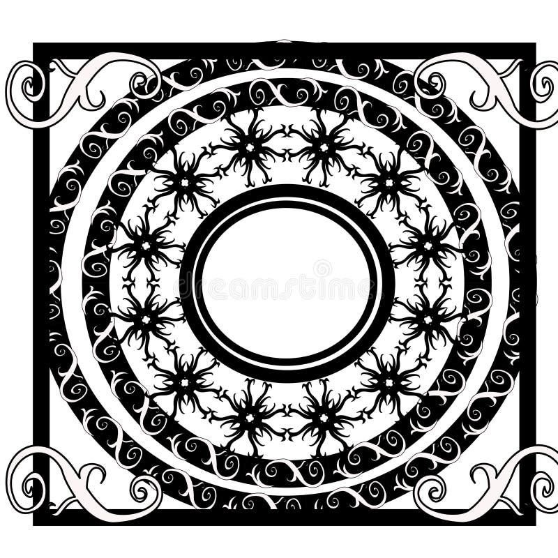 Vector tribal round stock vector. Illustration of design - 8936416