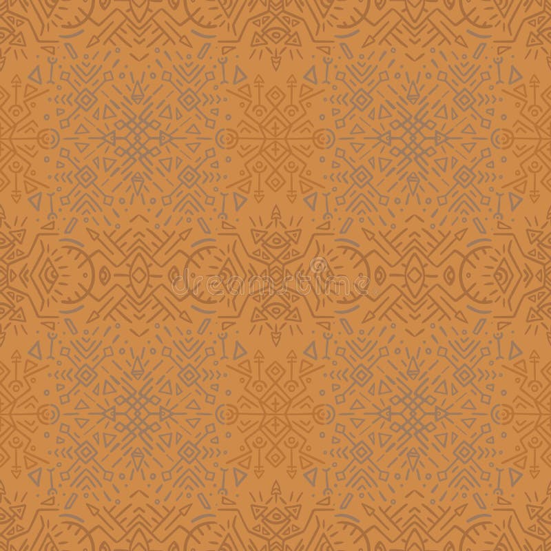 Tribal Inspired Geometric Seamless Repeat Patterns Stock Illustrations ...