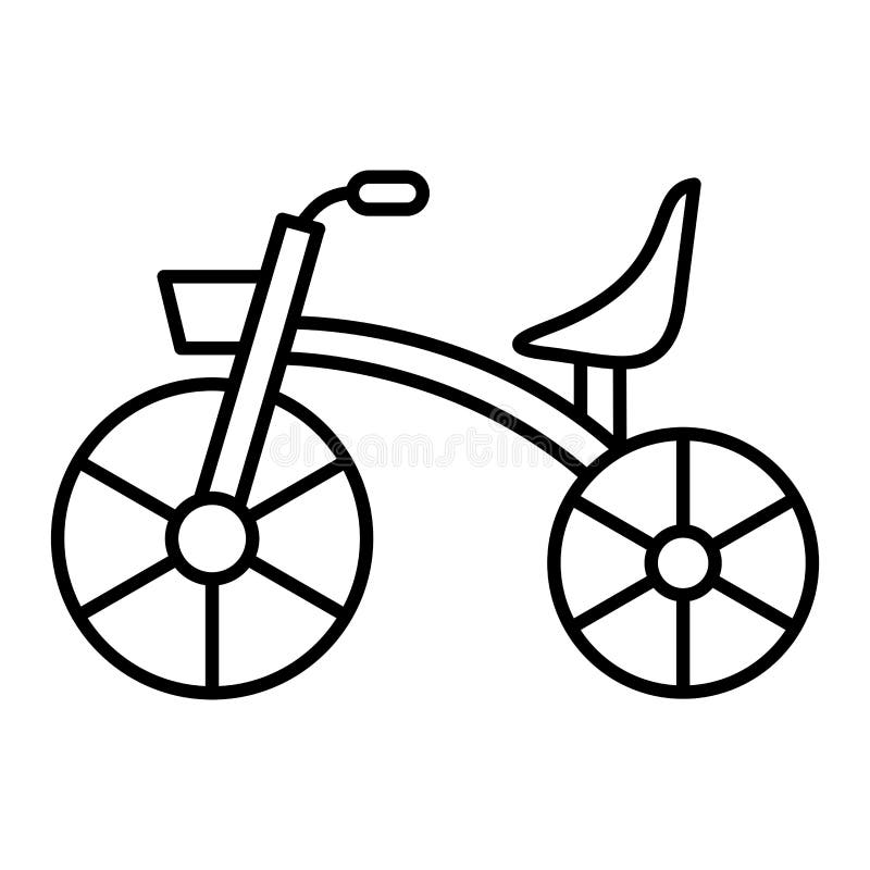 Vector Tricycle Outline Icon Design Stock Vector - Illustration of icon ...