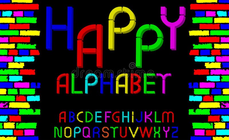 Happy alphabet letters - U stock illustration. Illustration of joke ...
