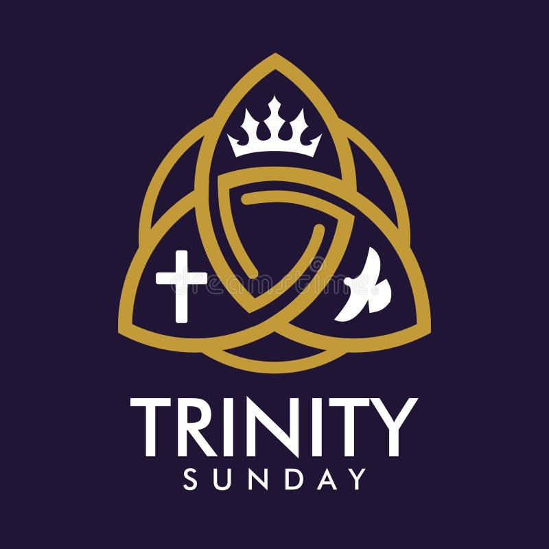 Vector Trinity Sunday Poster Template Stock Illustration - Illustration ...