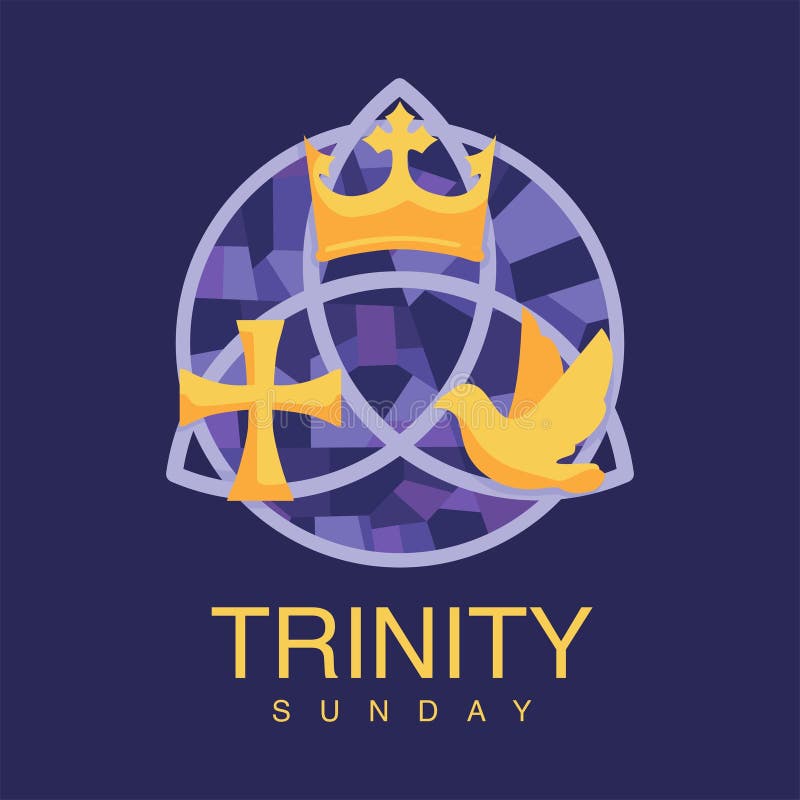 Vector Trinity Sunday Poster Template Stock Vector - Illustration of ...