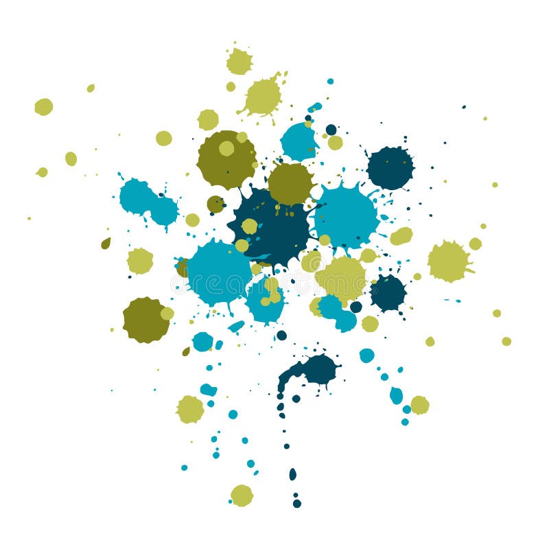 Vector Tropfen Der Farbe Und Der Flecke, Tintenflecken Vektor Abbildung ...