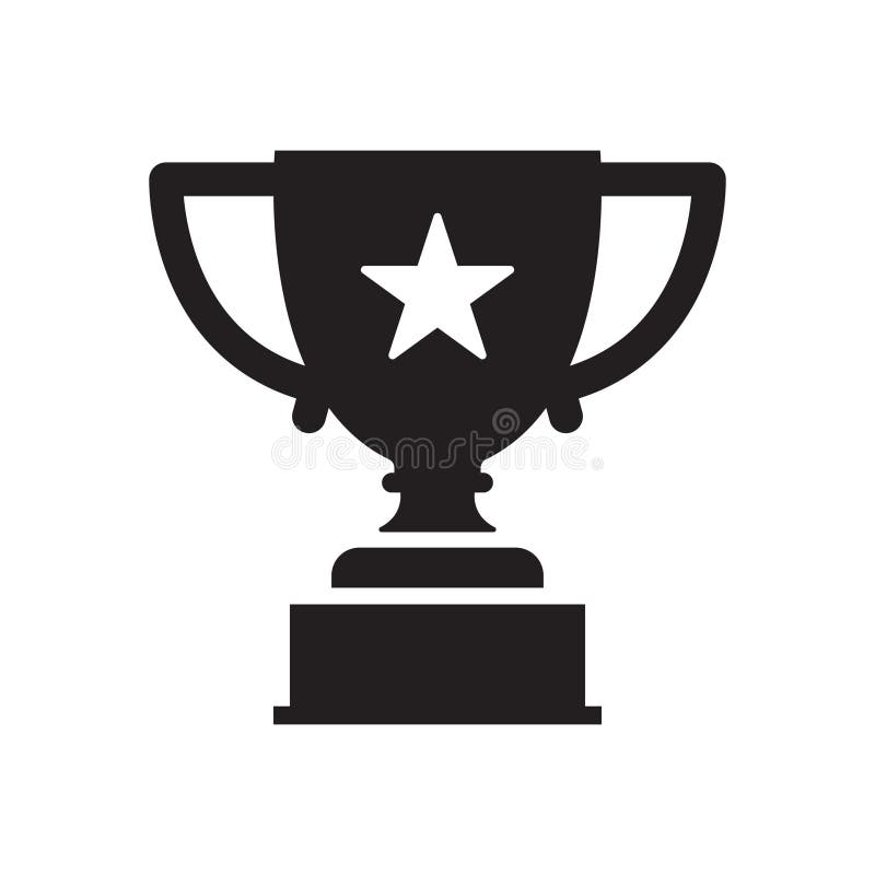 Vector Trophy Icon Silhouette. Trophy Symbol Stock Illustration ...
