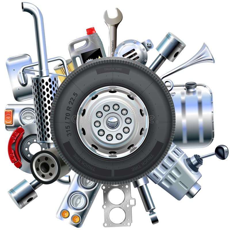 Vector truck tire icons stock vector. Illustration of disc - 32011653