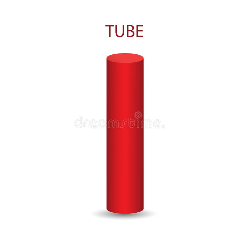 Vector Tube with Gradients and Shadow for Game, Icon, Package Design ...