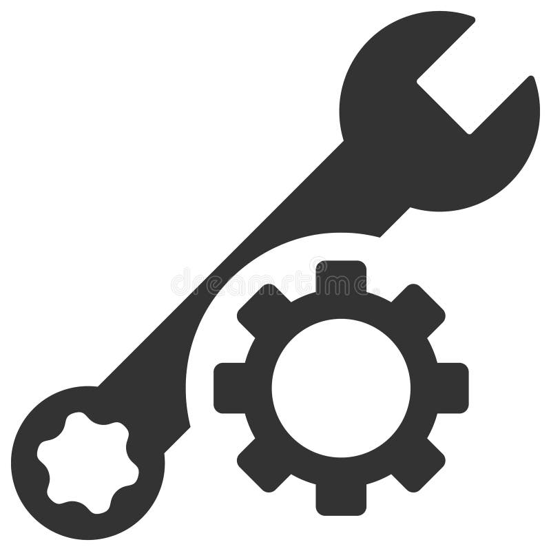 Vector Tuning Wrench Flat Icon Symbol Stock Vector - Illustration of ...