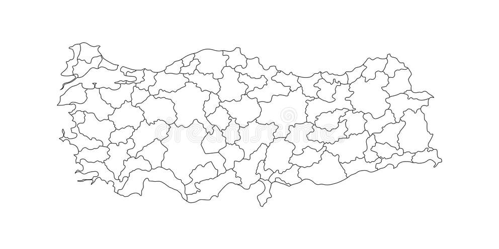 Vector Turkey Maps Design Vector Outline Illustration Stock Vector ...