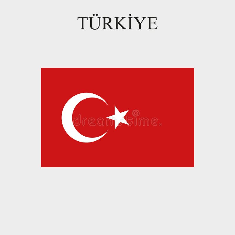 Vector of Turkish Flag. Rectangle Stock Illustration - Illustration of ...