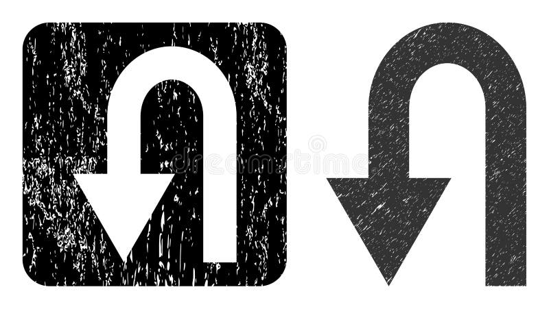 Scratched Turn Back Subtracted Stamp Seal Stock Vector - Illustration ...