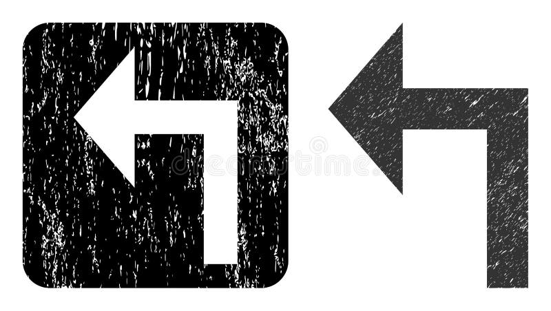 Rubber Turn Left Stencil Watermark Stock Vector - Illustration of ...