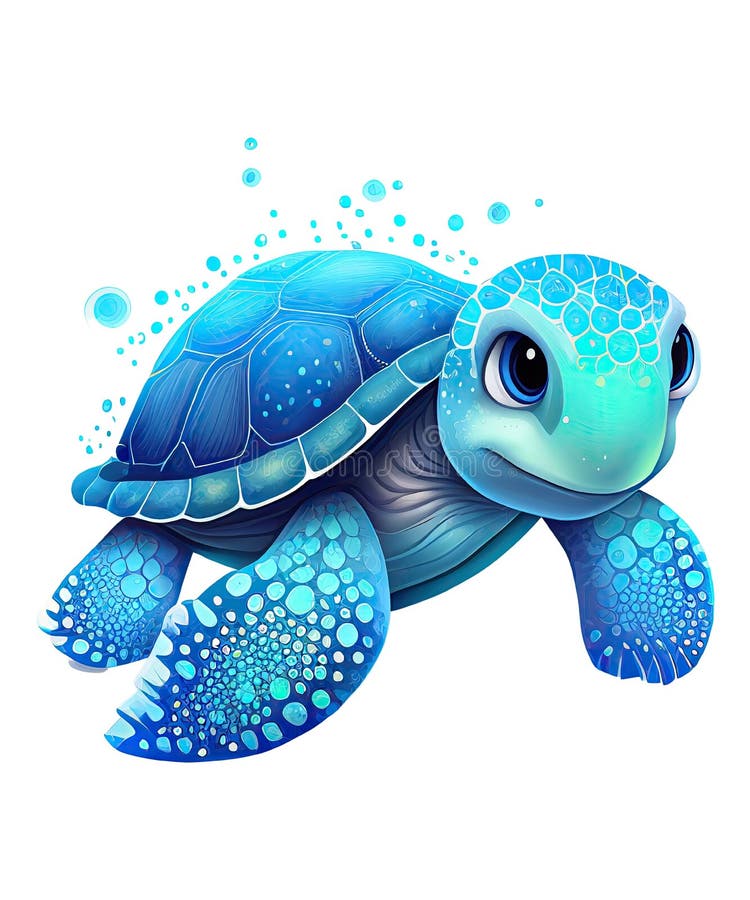 Light Blue and White Flower Watercolor Sublimation Illustration Cartoon ...