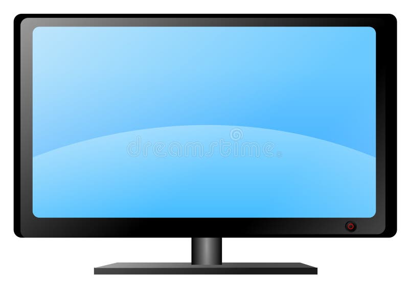 Cable TV Service Bill with Flat Plasma LED LCD TV Stock Vector ...