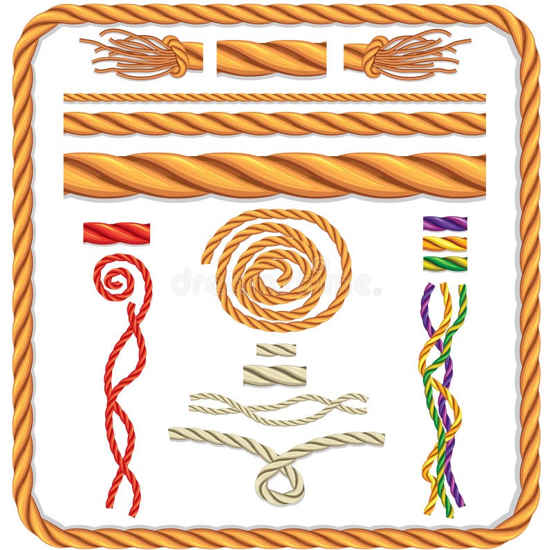 Vector twisted rope stock vector. Illustration of frame - 20290336