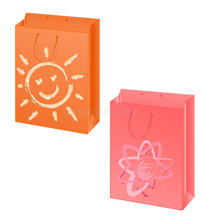 Vector Two Bright Color Paper Packet Picture. Image: 5999386