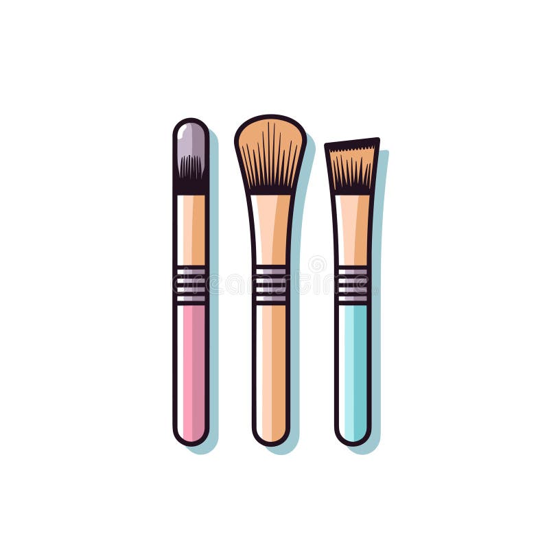 Vector of Two Brushes on White Background Stock Illustration ...