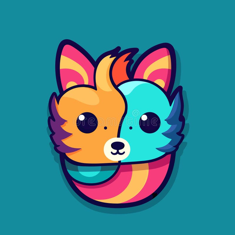 Vector of Two Dogs Embracing Each Other in a Heartwarming Moment Stock ...