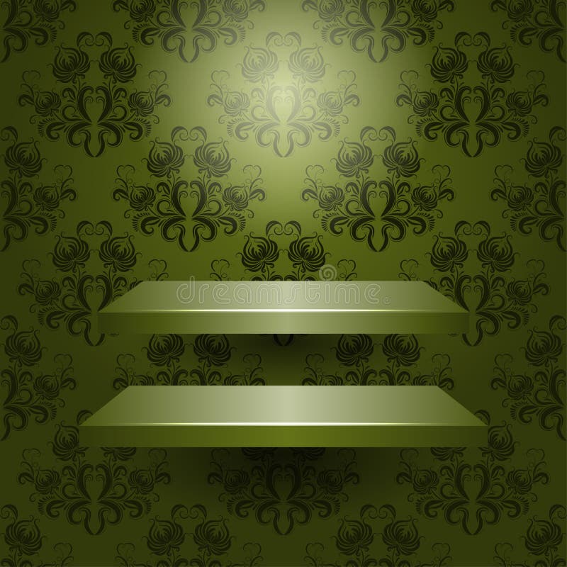 Vector Two Empty Shelves Isolated Stock Vector - Illustration of ...