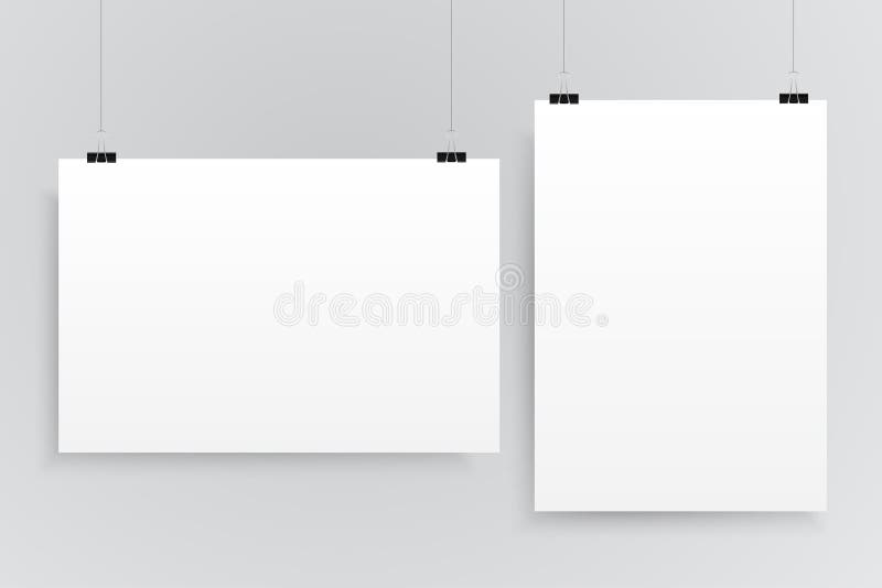 Vector Two Horizontal Rectangle Format Paper Sheet Stock Vector ...