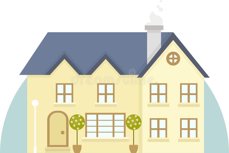 Vector Two Story House Icon Stock Vector - Illustration of grey, house ...