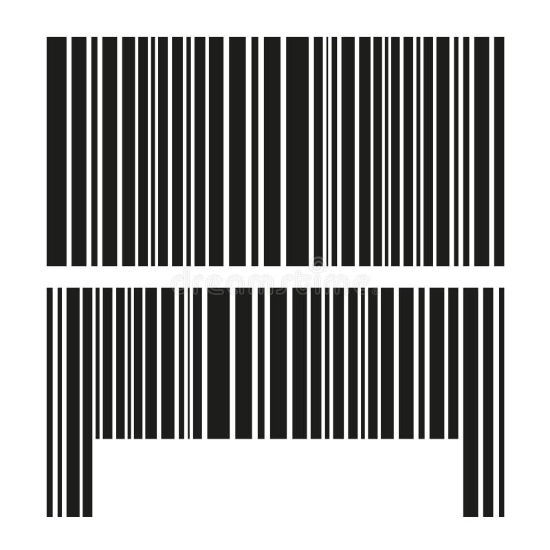 Two Style of Fake Bar Code, at White Background Stock Illustration ...