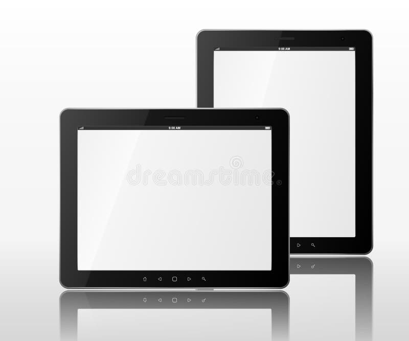 Vertical Tablet and Mobile stock illustration. Illustration of display ...