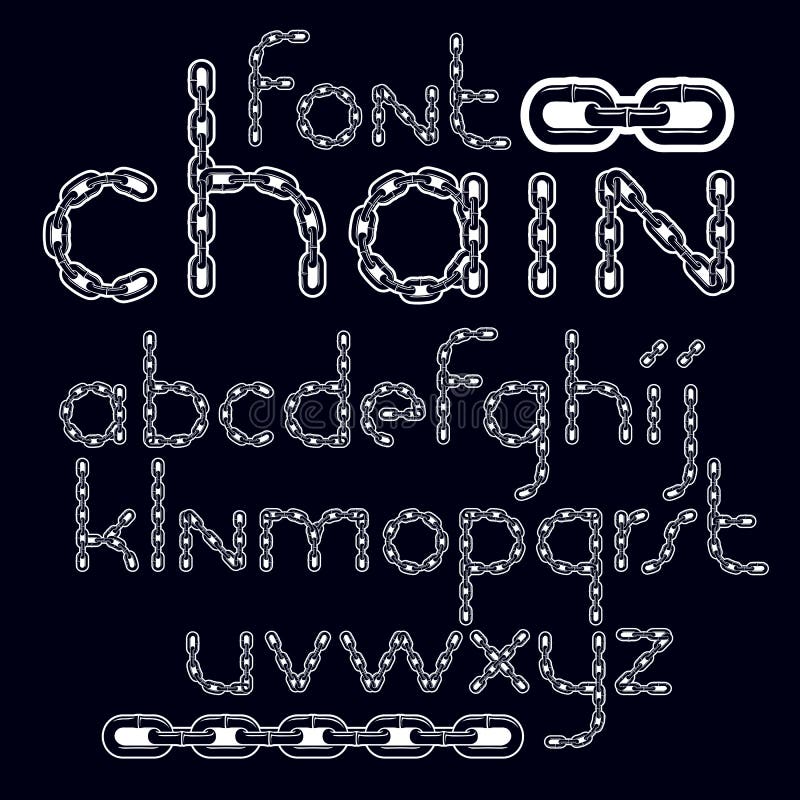Vector Type Font, Script from a To Z. Lower Case Decorative Letters ...