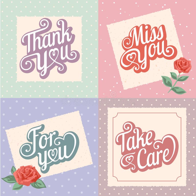 Vector Typography Greeting Card Stock Vector - Illustration of font ...