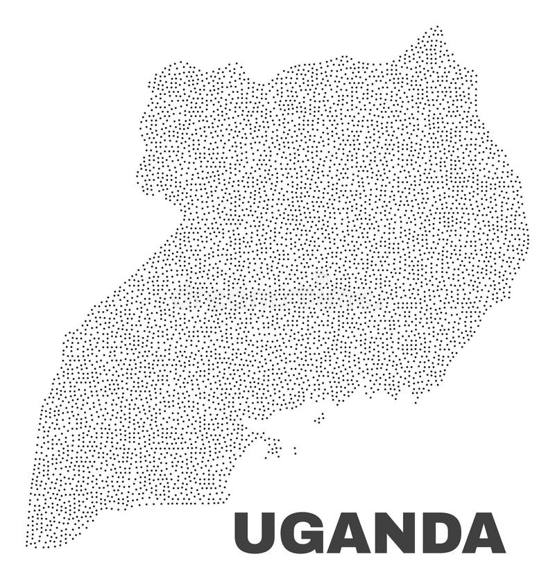 Vector Uganda Map of Points Stock Vector - Illustration of area, random ...