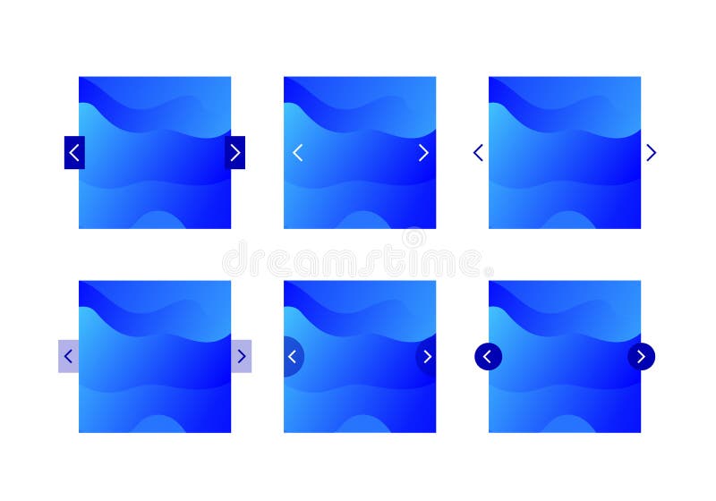 Vector Ui Background Slider Template. Modern Fluid Colorful Blue ...