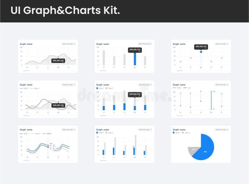 Vector UI Elements Kit for Website Template and Mobile Application Stock Vector - Illustration ...